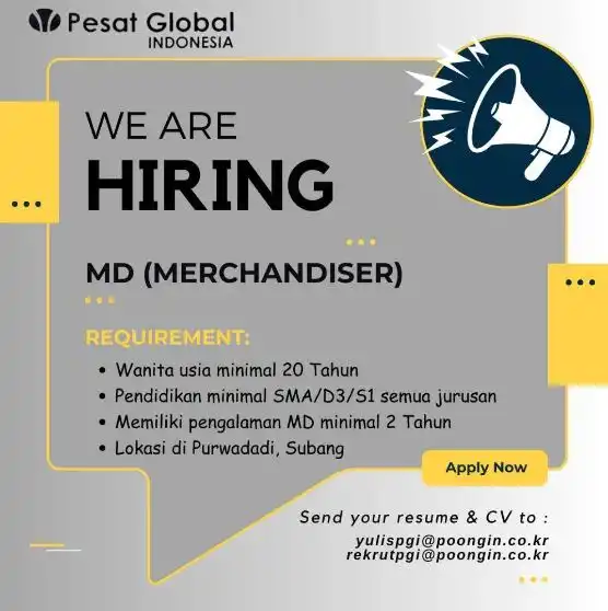 Lowongan Kerja PT Pesat Global Indonesia Subang