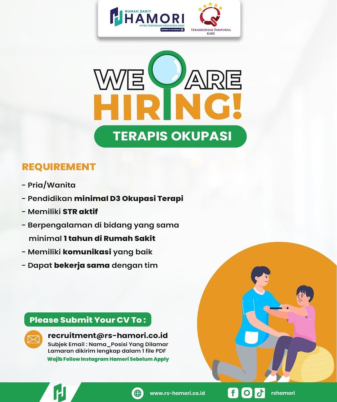 Lowongan Kerja Rumah Sakit Hamori Medical Centre Subang